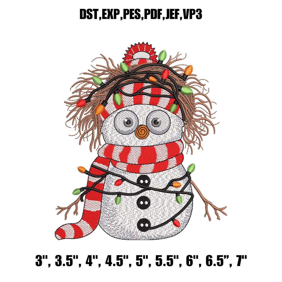 Snowmen Embroidery Design, Christmas Snowman Machine Embroidery File ...