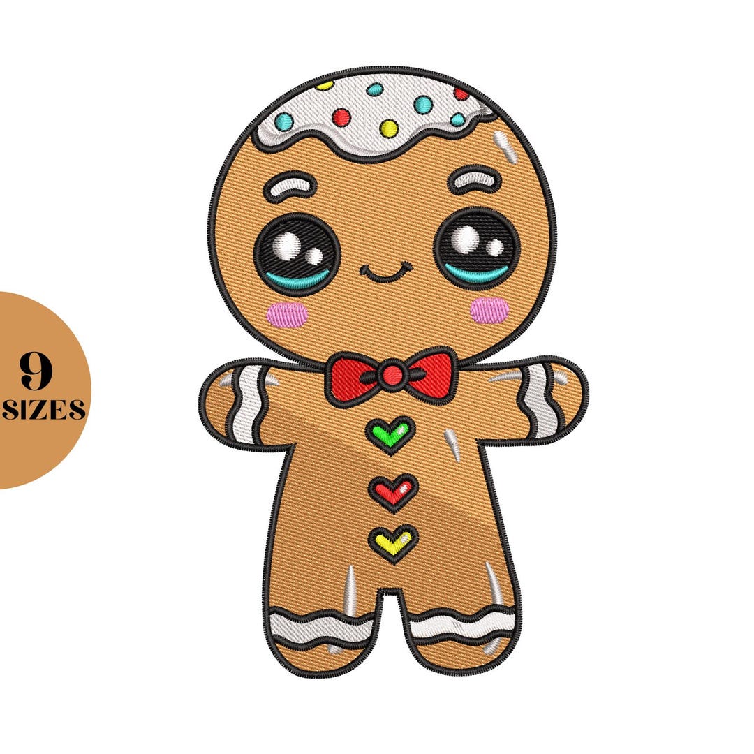 Gingerbread Man Machine Embroidery Design - Funny Christmas Baking ...