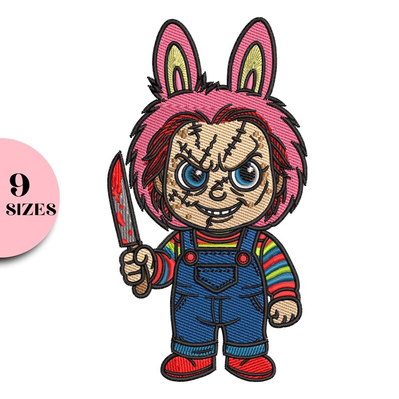 Labubu Embroidery Pattern, Cute Cartoon Character Embroidery, Labubu ...