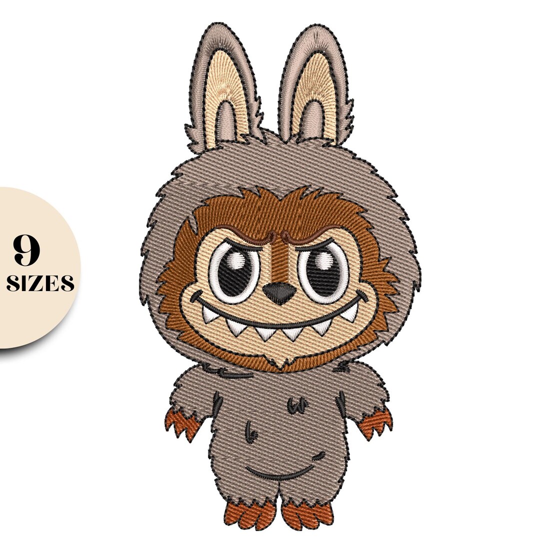 Labubu Embroidery Bundle, LABUBU Cute Cartoon Character Embroidery ...