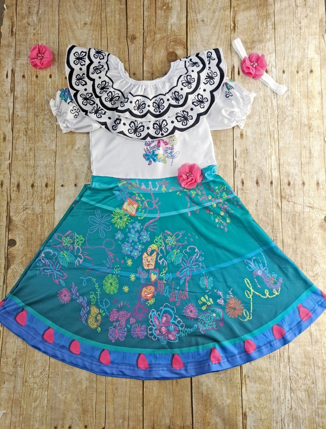 Girl Encanto Mirabel Inspired Dress Disney Dress Encanto Mirabel ...