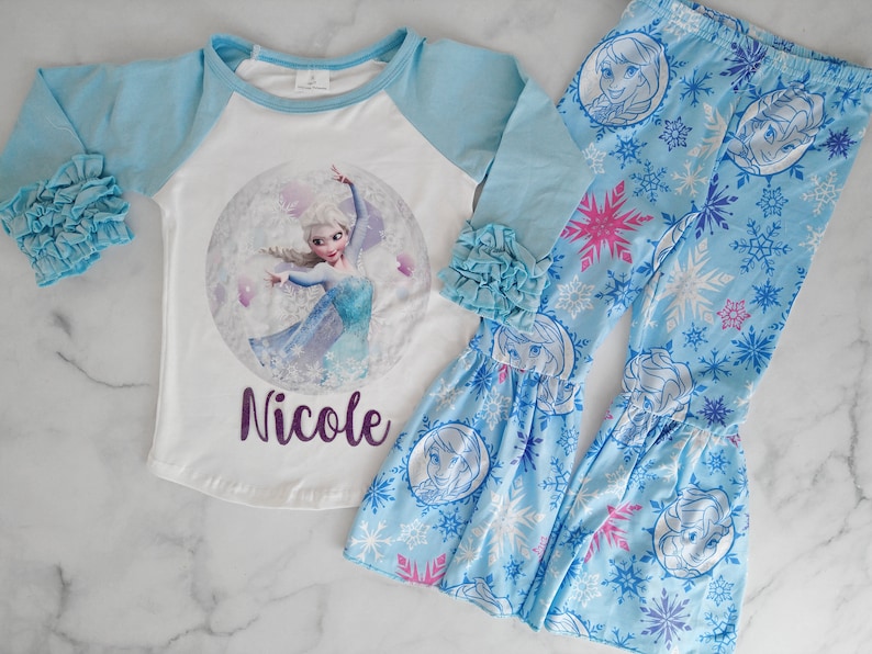 Frozen Outfit. Girl Frozen Outfit Toddler Frozen Elsa Pants - Etsy