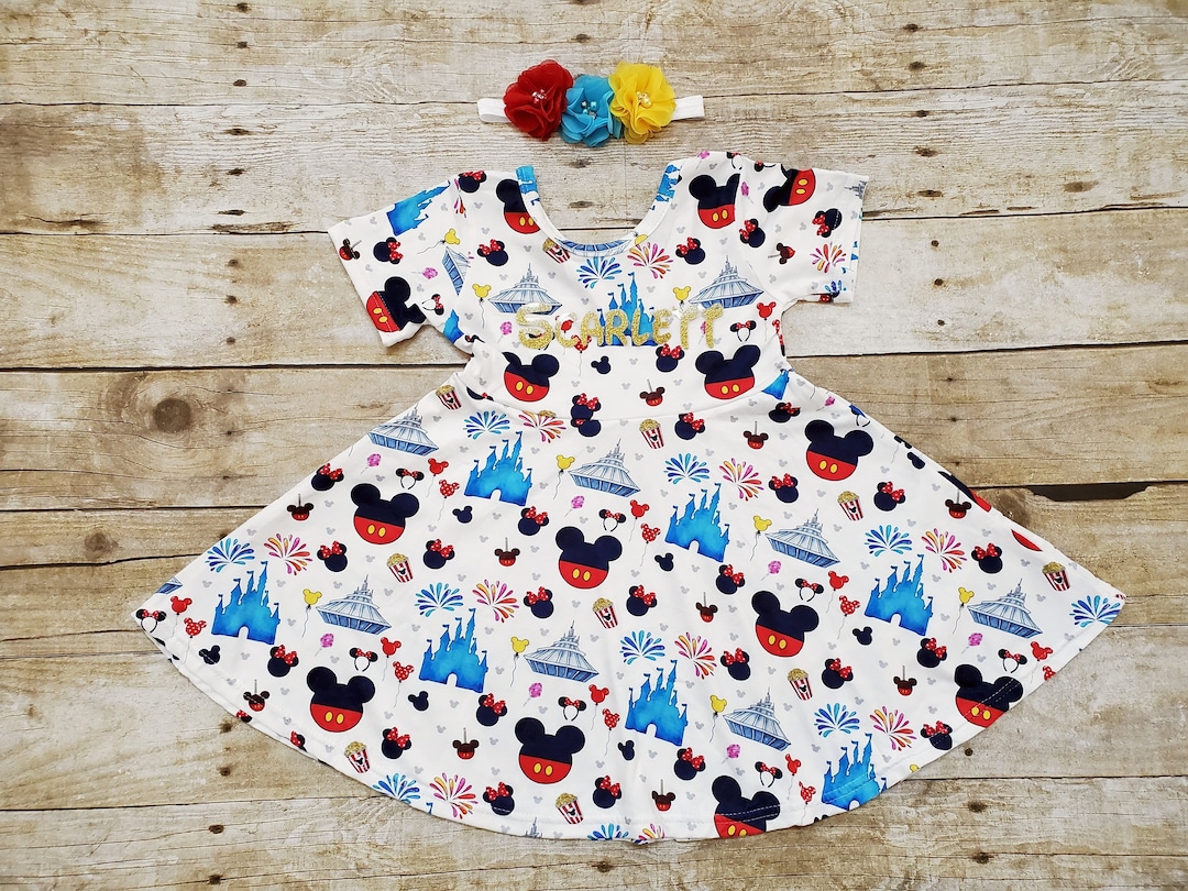 Disney Park Twirl Dress, Disney Castle Dress, Birthday Mickey Dress ...