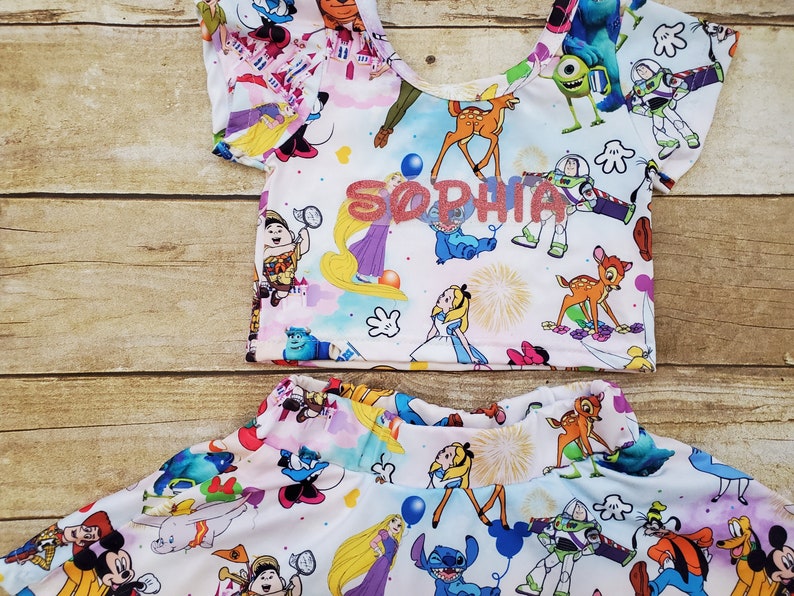 Disney Characters Dress Disney 2 Piece Dress Disney Park - Etsy