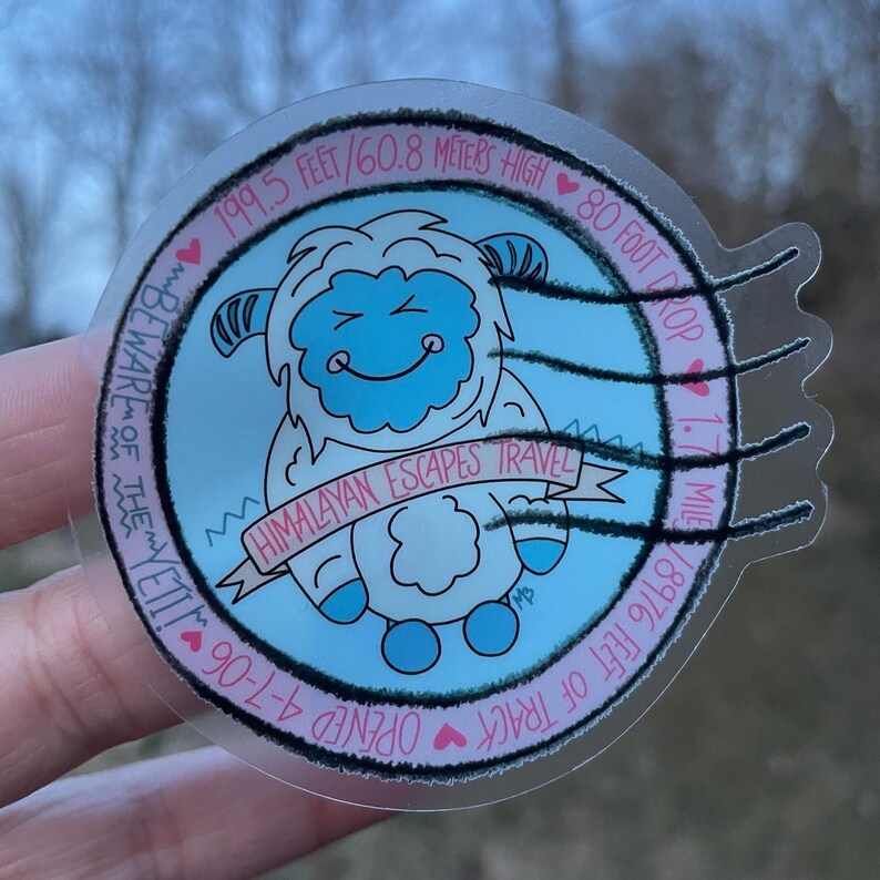 Beware of the Yeti Clear Vinyl Sticker - Etsy