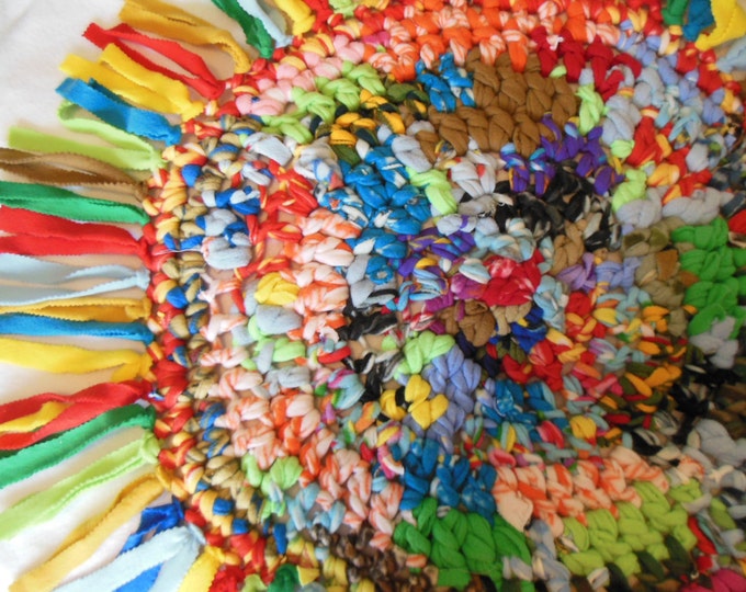 Rainbow Rag Rug Baby Photo Prop Crocheted Rug Changing Mat and - Etsy