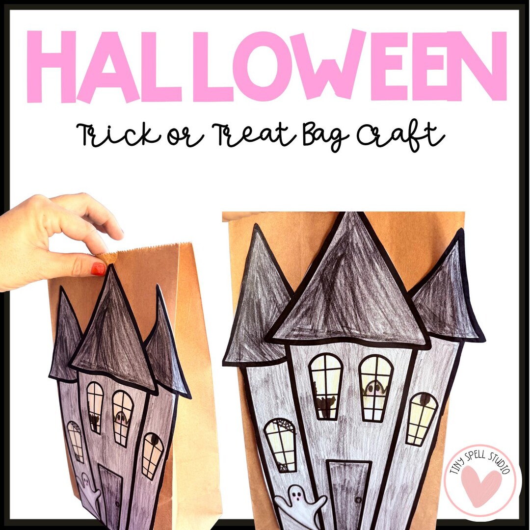 Haunted House Trick or Treat Paper Bag Craft | Spooky Halloween ...