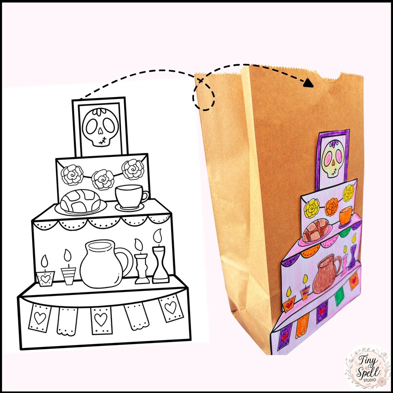 Día De Muertos Boy and Girl Paper Bag Puppet Bundle | Altar Ofrenda ...