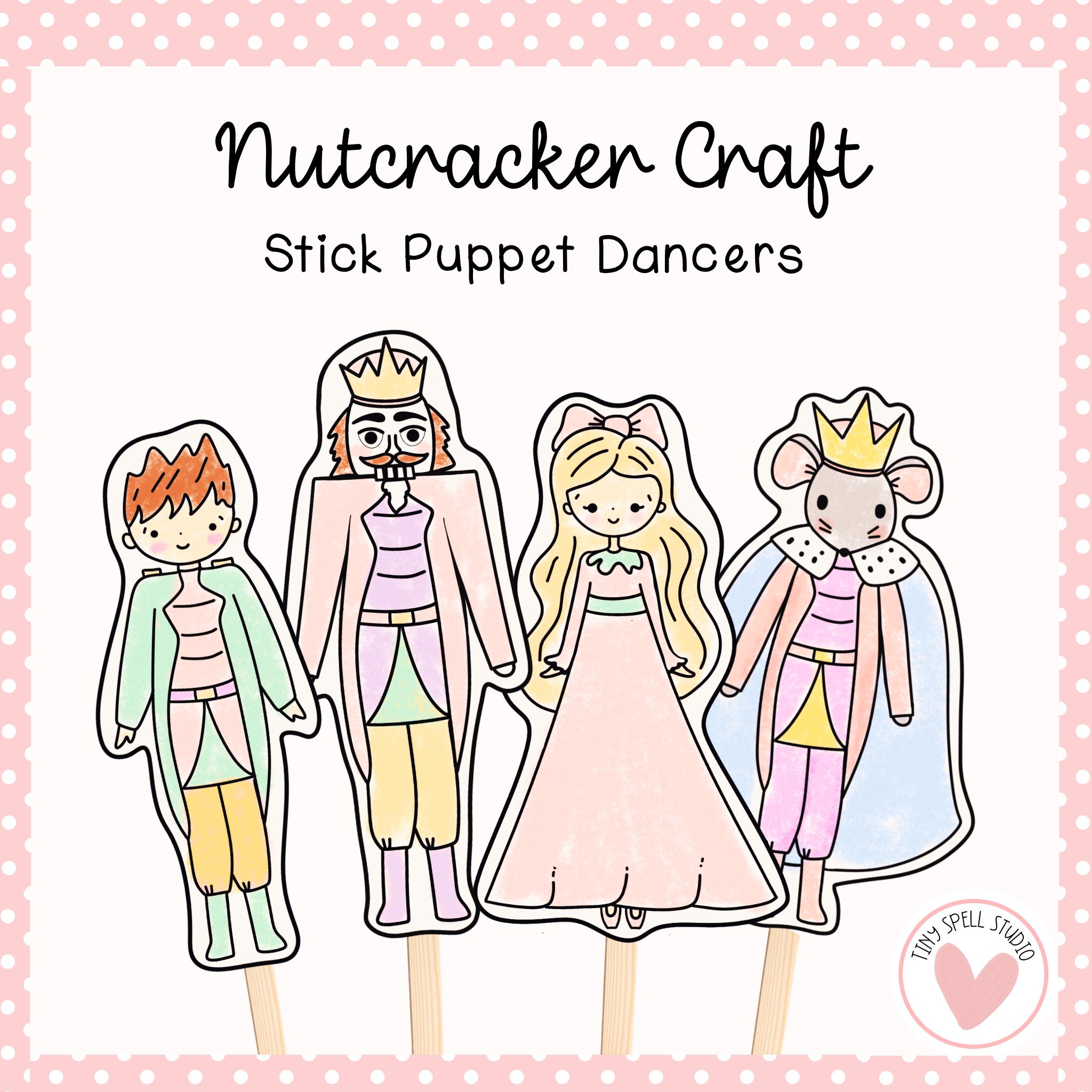 Nutcracker Ballet Stick Puppet Craft | Printable Templates (PDF ...