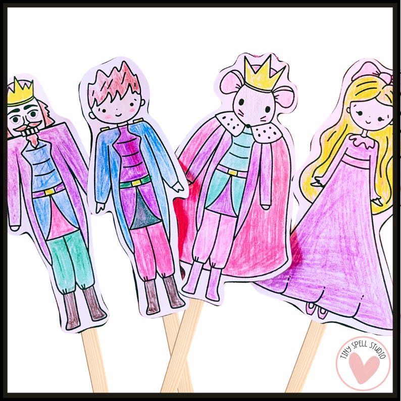 Nutcracker Variety Craft Bundle, Stick Puppet Dancers, Ballet Paper Bag ...