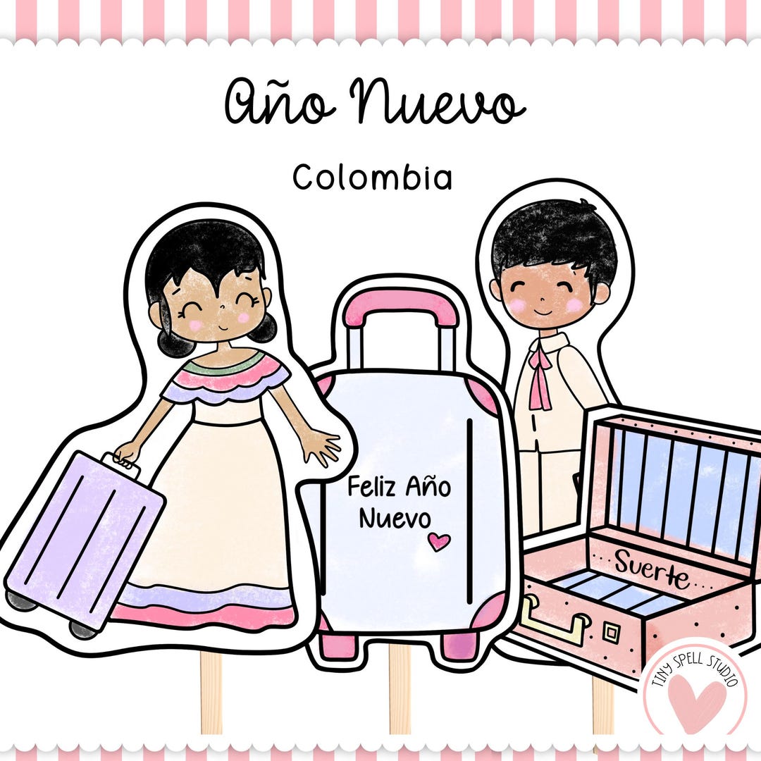 El Año Nuevo Colombia Craft | Open Suitcase Maleta Activity | New Year ...