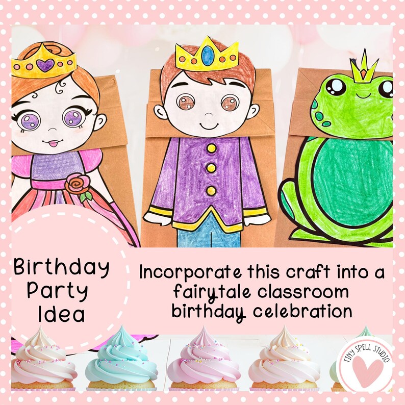 Frog Prince Paper Bag Puppet Craft | Printable Templates (PDF Download ...