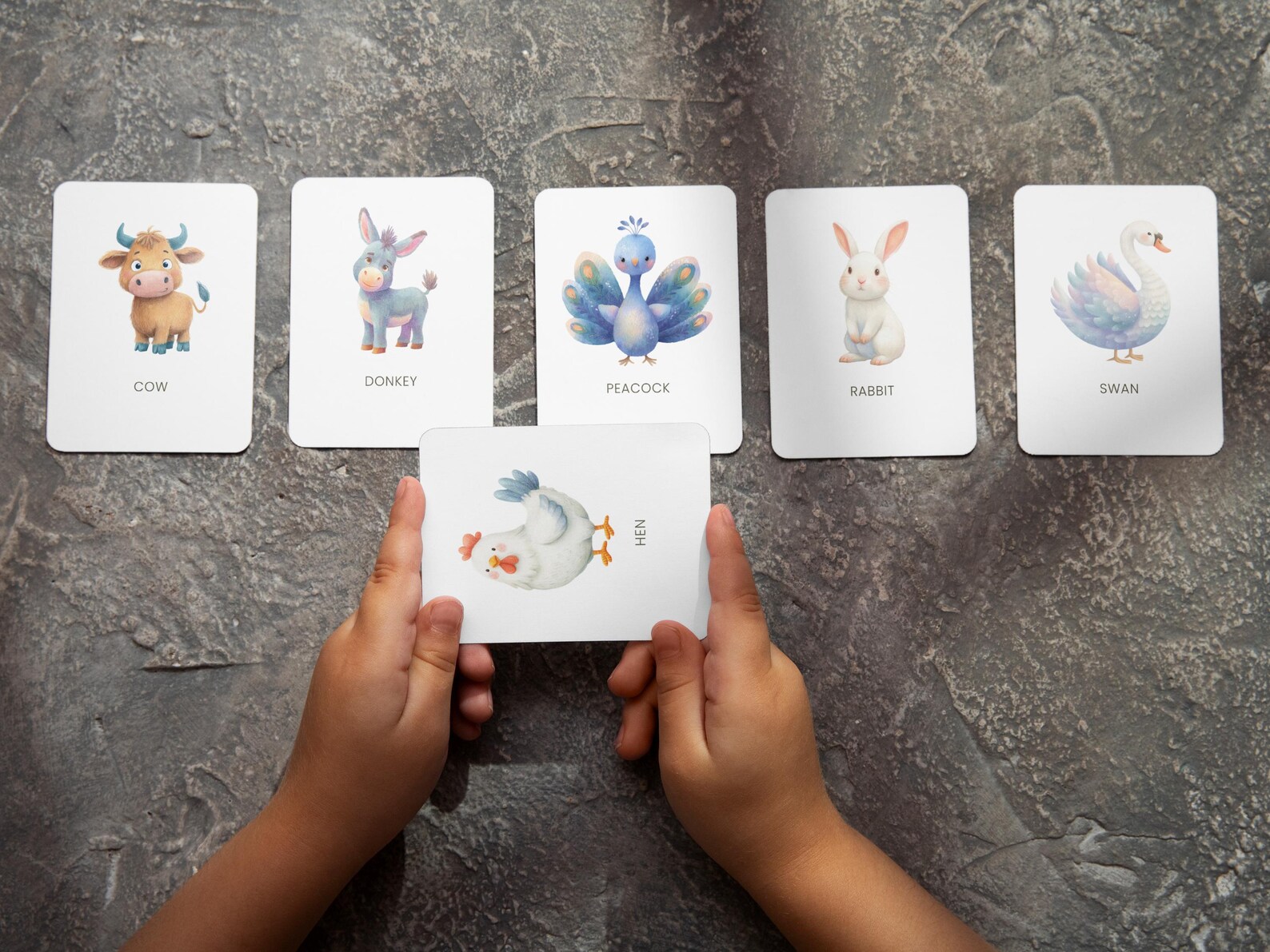 28 Farm Animal Flashcards, Printable Educational Cards for Toddlers ...