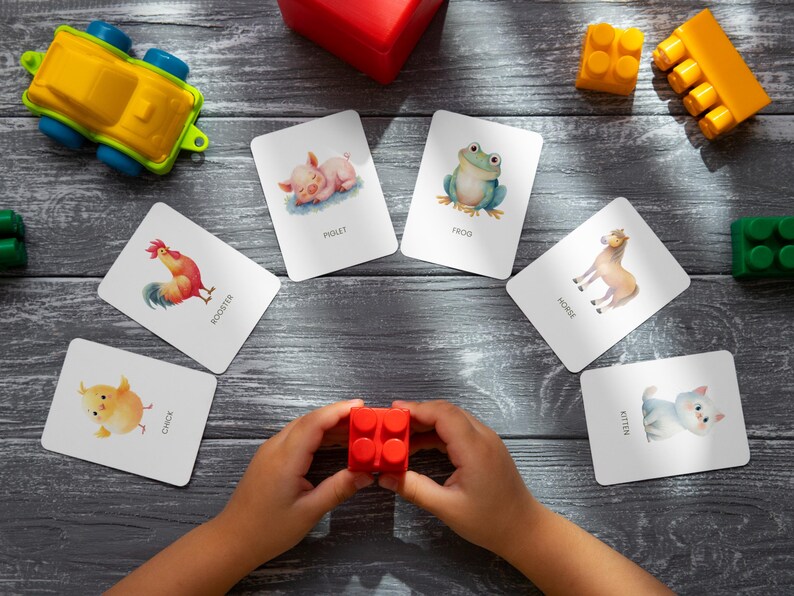 28 Farm Animal Flashcards, Printable Educational Cards for Toddlers ...