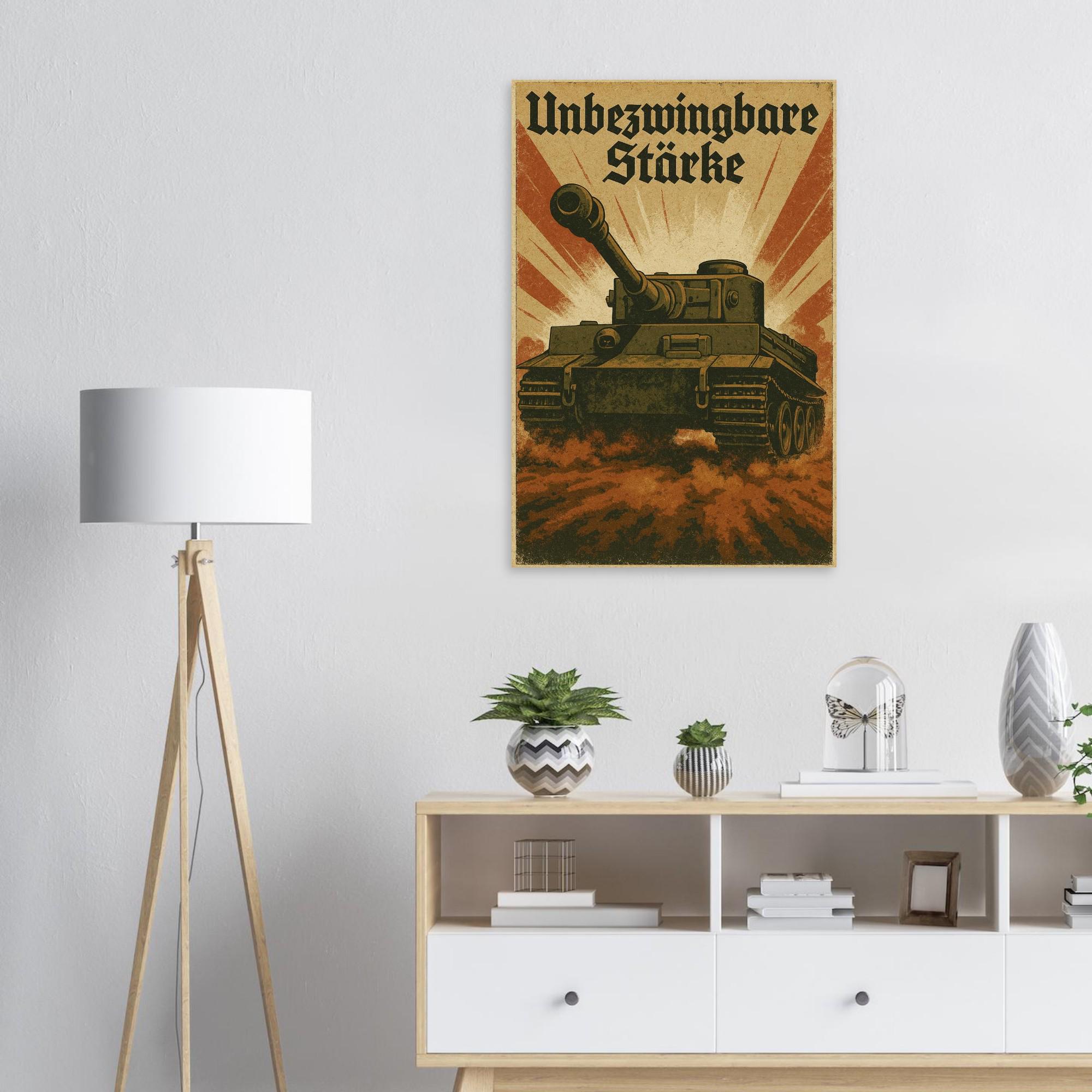 Tiger I Tank Poster – Indomitable Strength – Vintage WW2 Propaganda ...