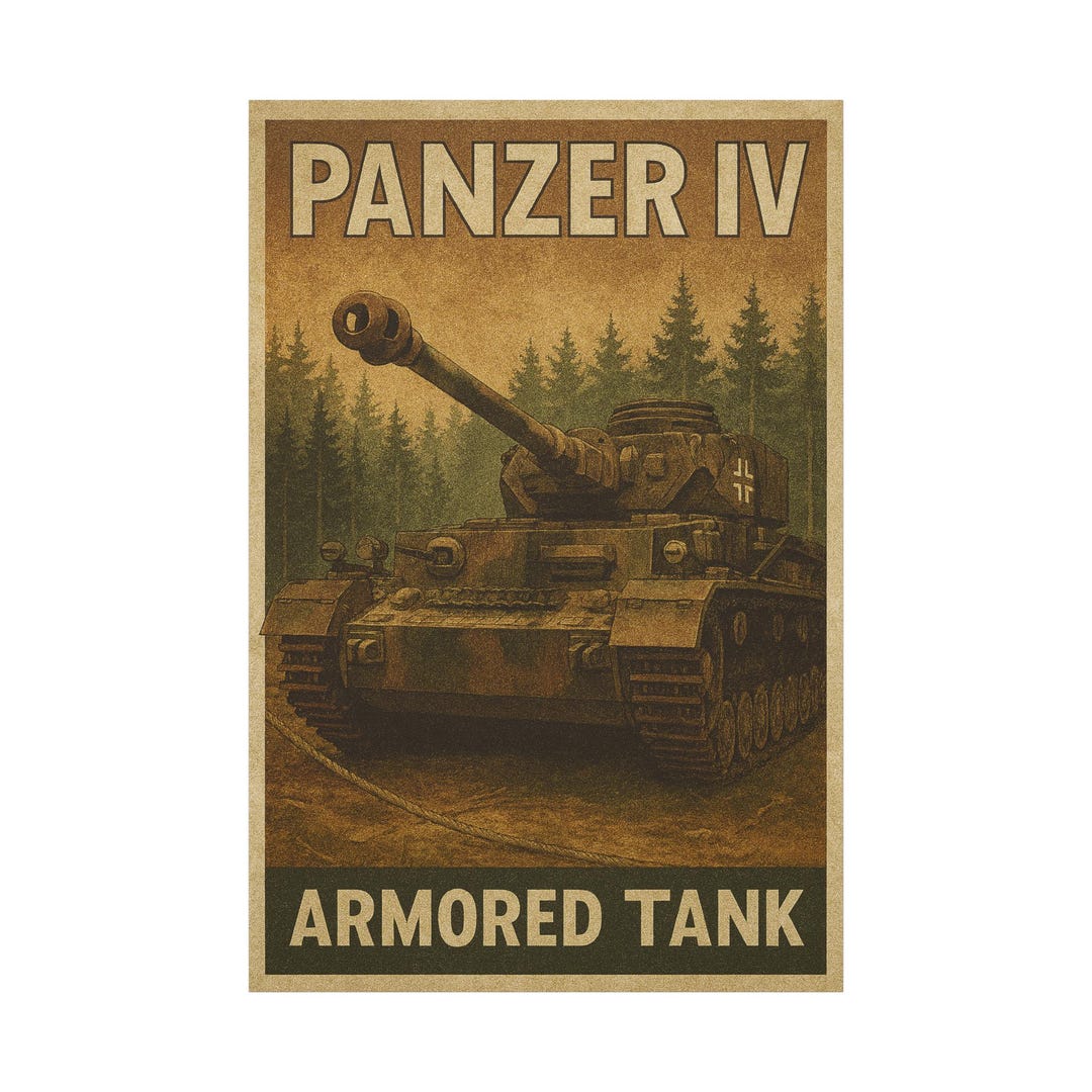 Panzer IV Armored Tank Vintage WW2 German Military Poster - Etsy