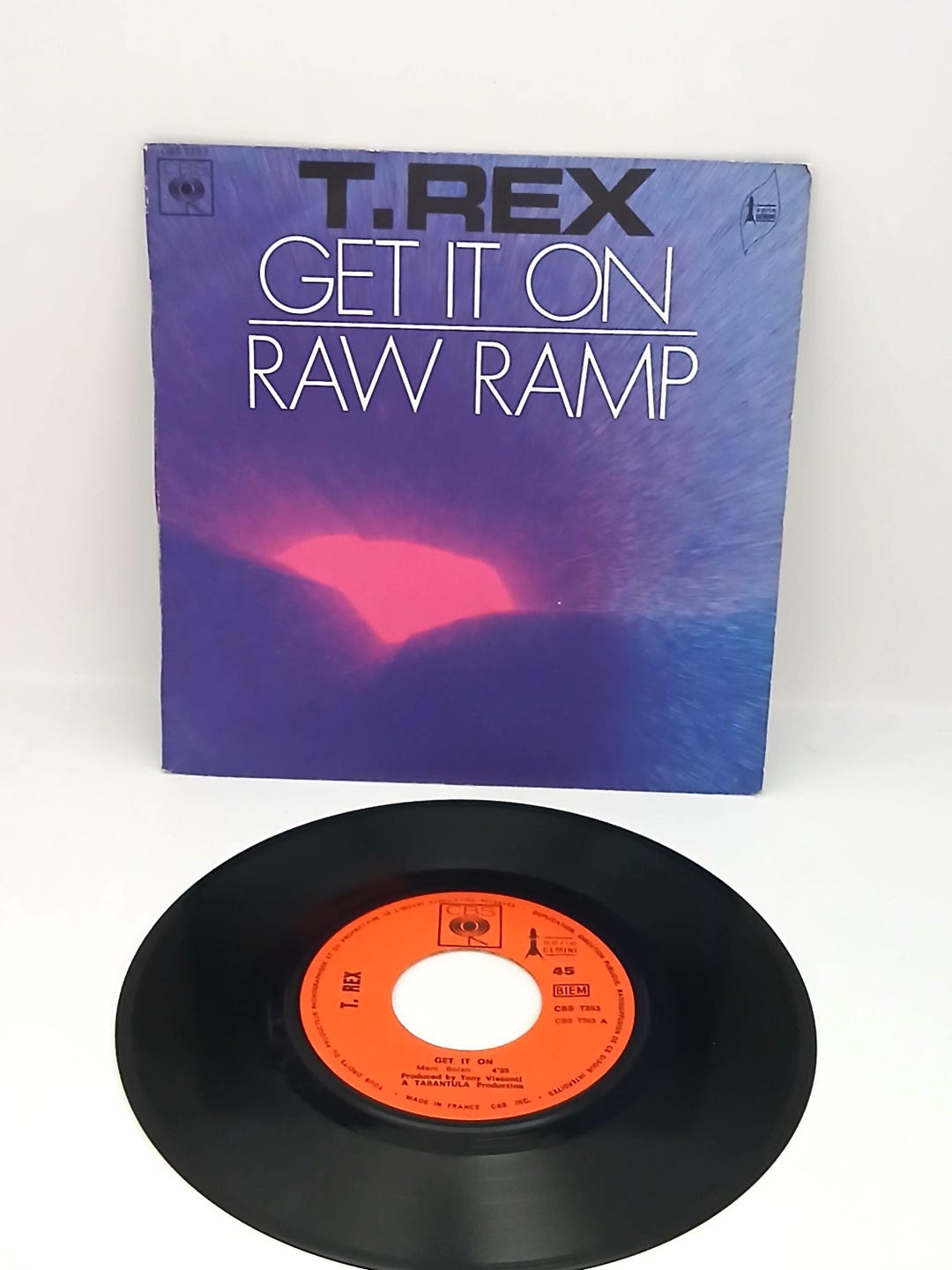 SP 45t T. Rex – Get It on / Raw Ramp CBS 7393 France 1971 - Etsy