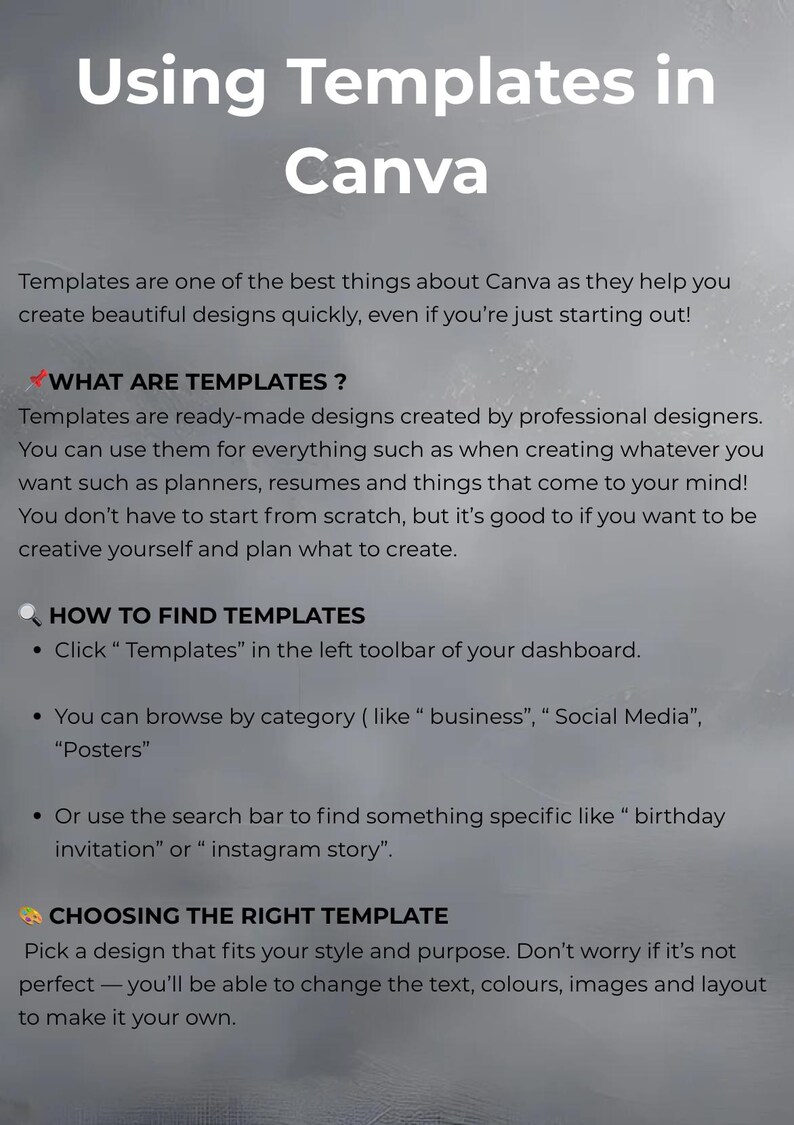 How to Use Canva Guide for Beginners | Step-by-step Canva Tutorial PDF ...