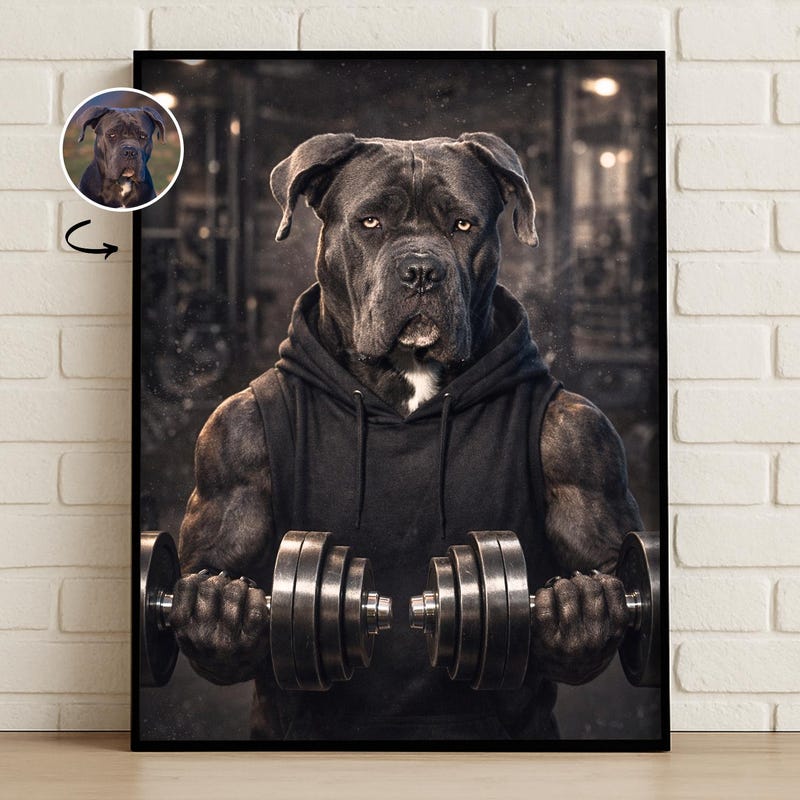 Custom Dog Gym Poster - Etsy