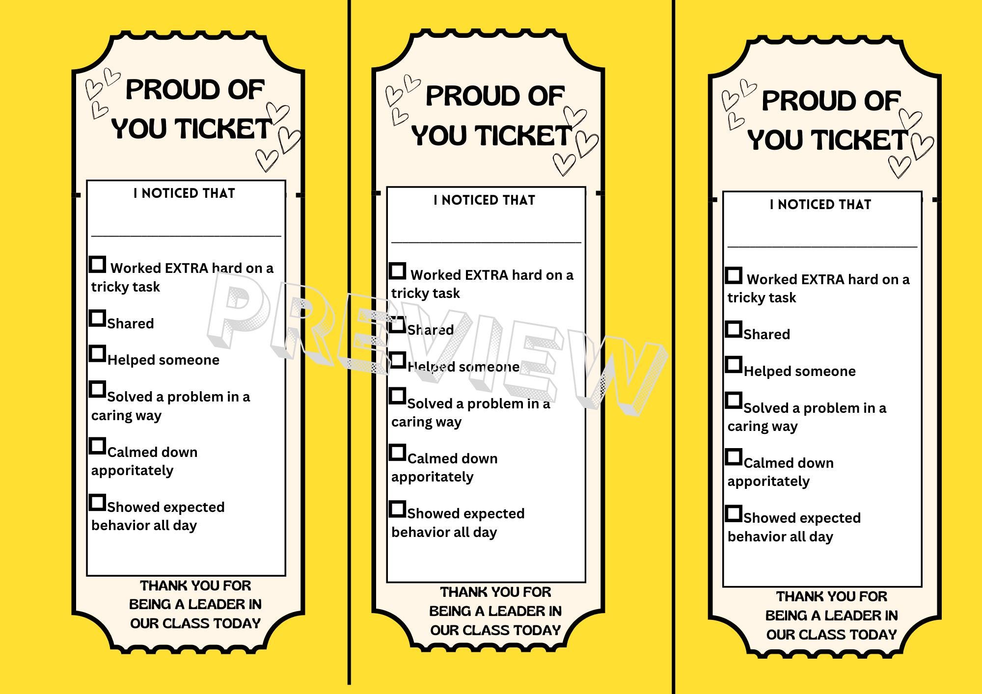 Proud of You Tickets - Etsy