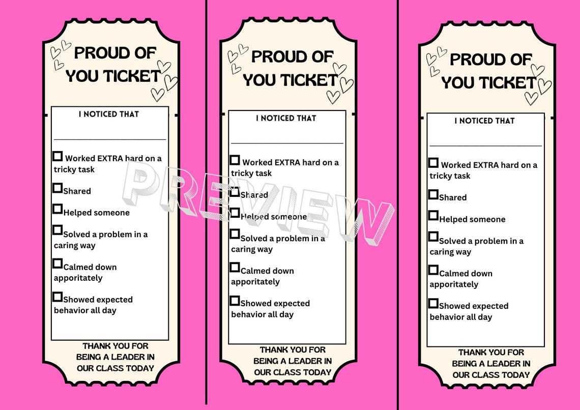 Proud of You Tickets - Etsy