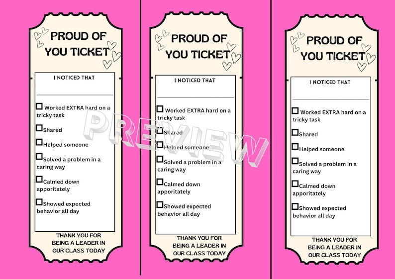 Proud of You Tickets - Etsy