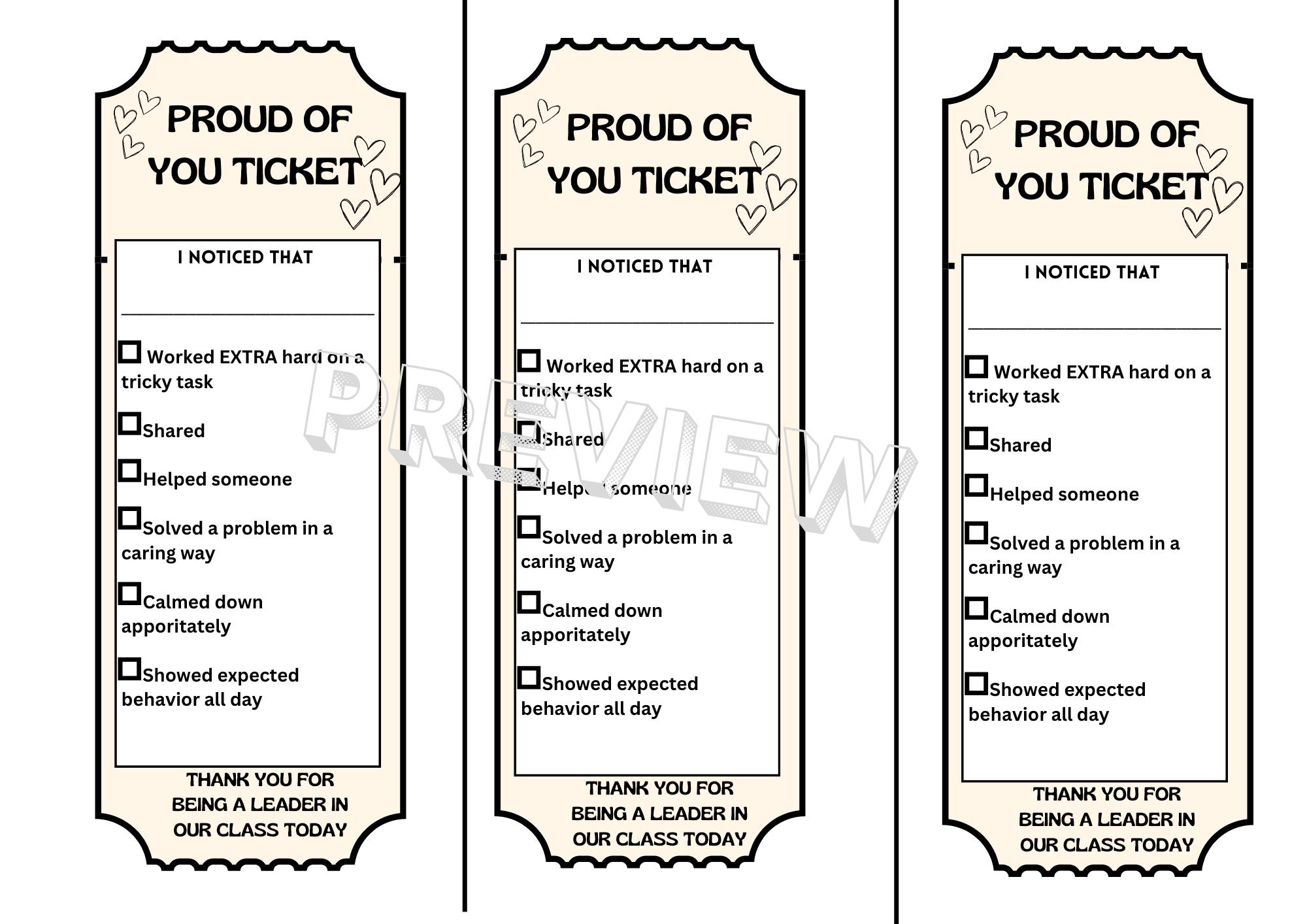 Proud of You Tickets - Etsy