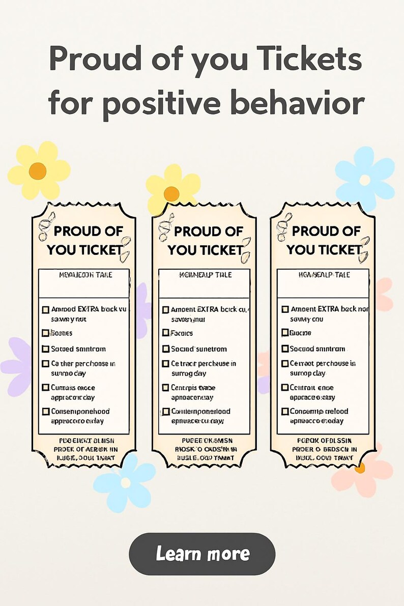 Proud of You Tickets - Etsy