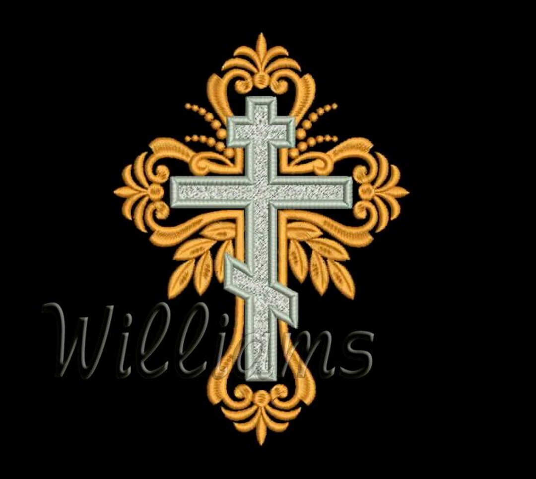 Cross _digital Machine Embroidery Christian Religious Orthodox Cross ...