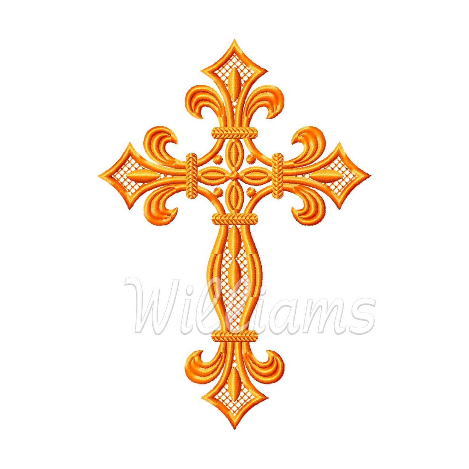 Cross_9 Digital Machine Embroidery Christian Religious Design for Hoop ...