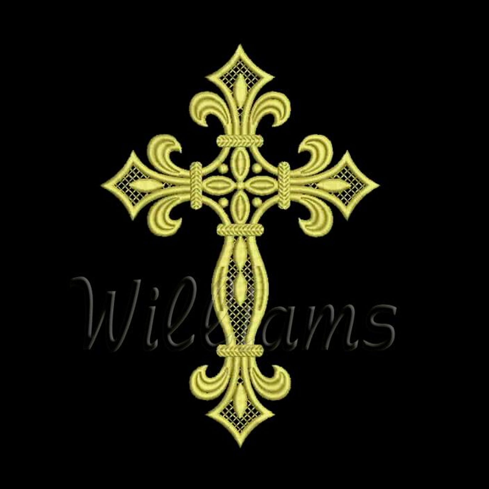 Cross_9 Digital Machine Embroidery Christian Religious Design for Hoop ...
