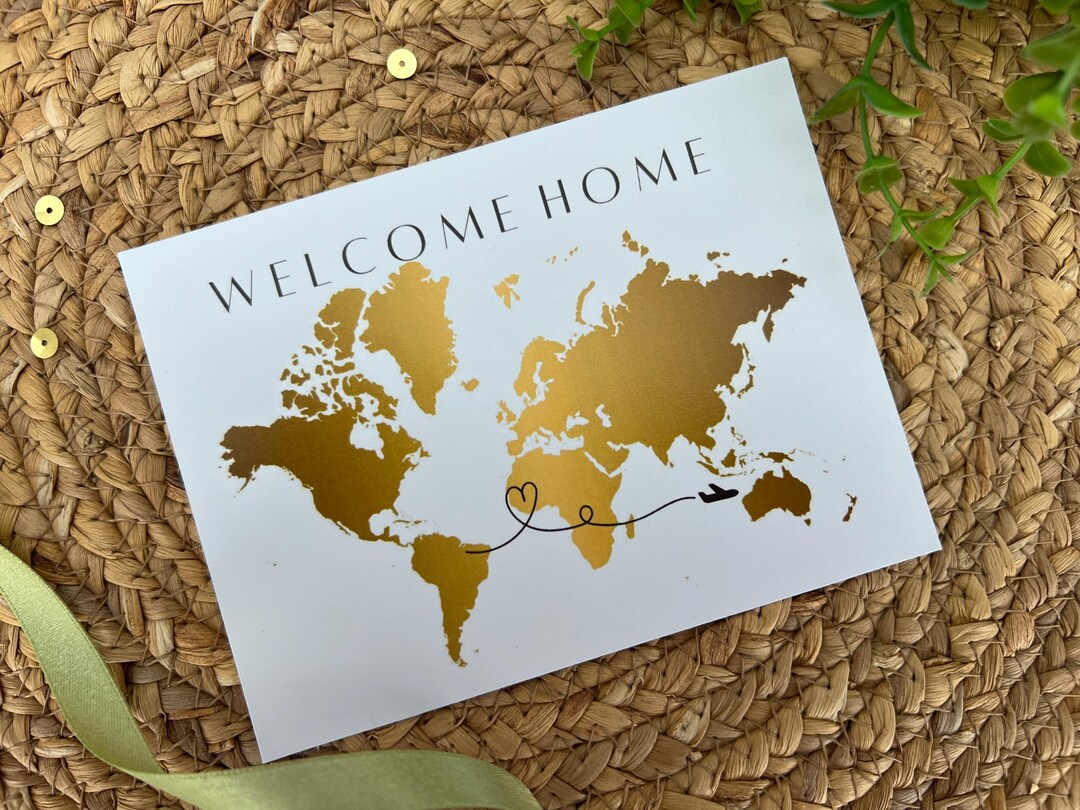 Welcome Home Travel Card, Welcome Home Postcard, Travel Agent Welcome ...