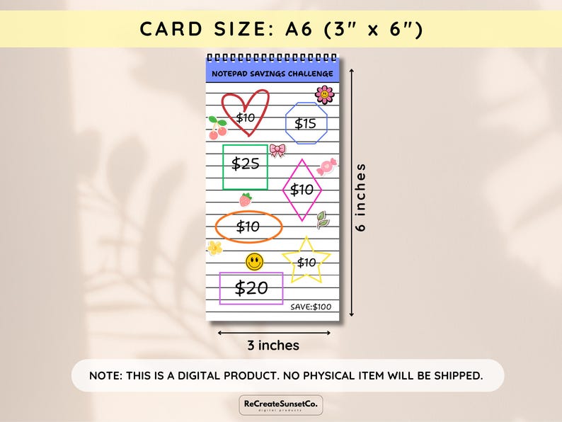 2026 Savings Challenge Notepad Coloring Sheets Kawaii Savings Cash ...