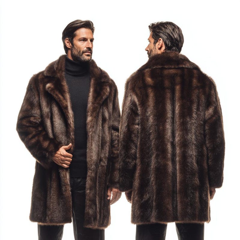 Men Mink Fur Overcoat - Etsy