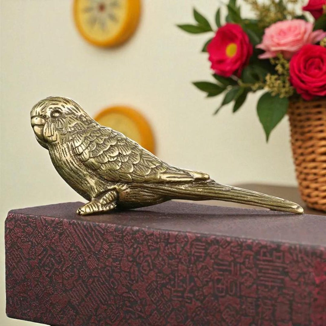 Brass Magpie Figurine: Handmade Miniature Bird Sculpture - Etsy