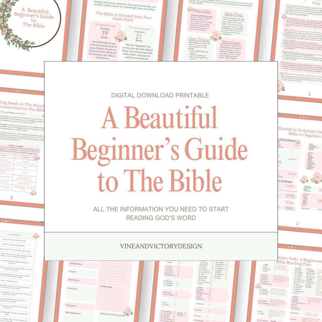 Beginners Guide to the Bible Printable Christian Bible Study for Women ...