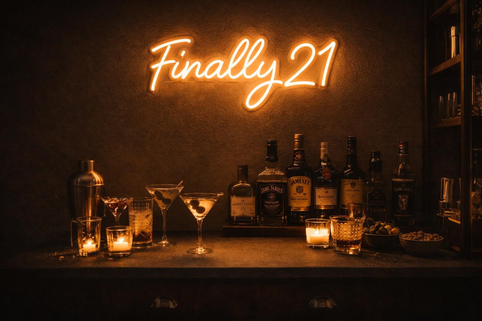 21st Birthday Neon Sign – Custom LED Party Light - Etsy