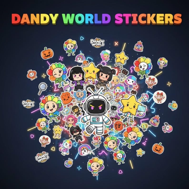Dandys World Stickers 120 Digital Download - Roblox Game Finn Gigi ...