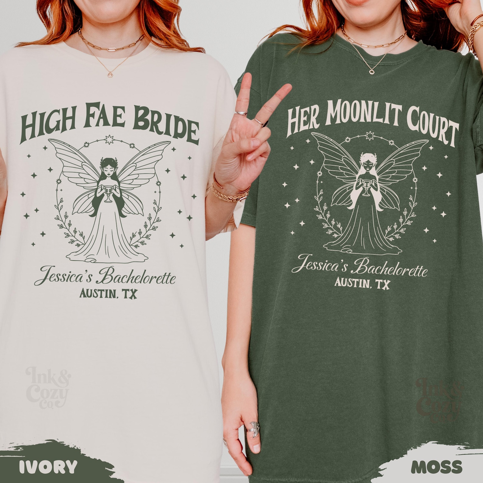 High Fae Bride & Her Moonlit Court Shirts – Fantasy Bachelorette Party ...