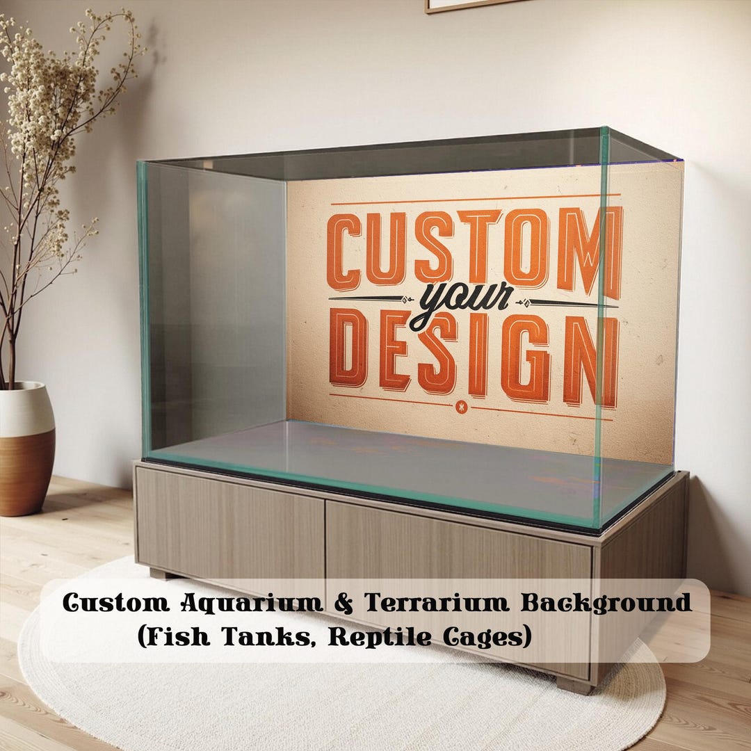 Custom Aquarium Background Sticker – Waterproof Vinyl Poster – Multiple ...