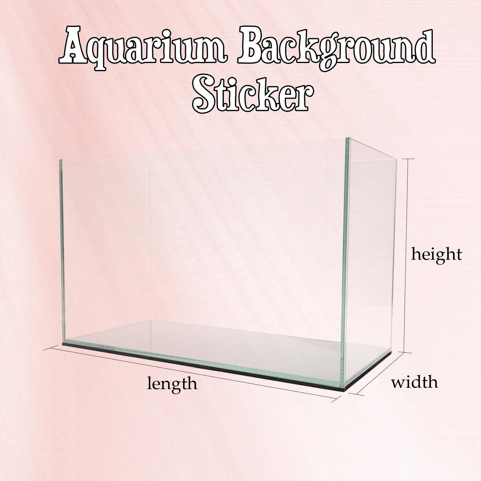 Aquarium Terrarium Background Sticker – Fish Tank, Hamster Cage ...