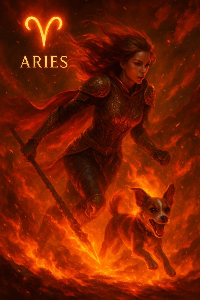 Aries Zodiac Wallpaper | Astrology Phone Background | PNG Digital ...