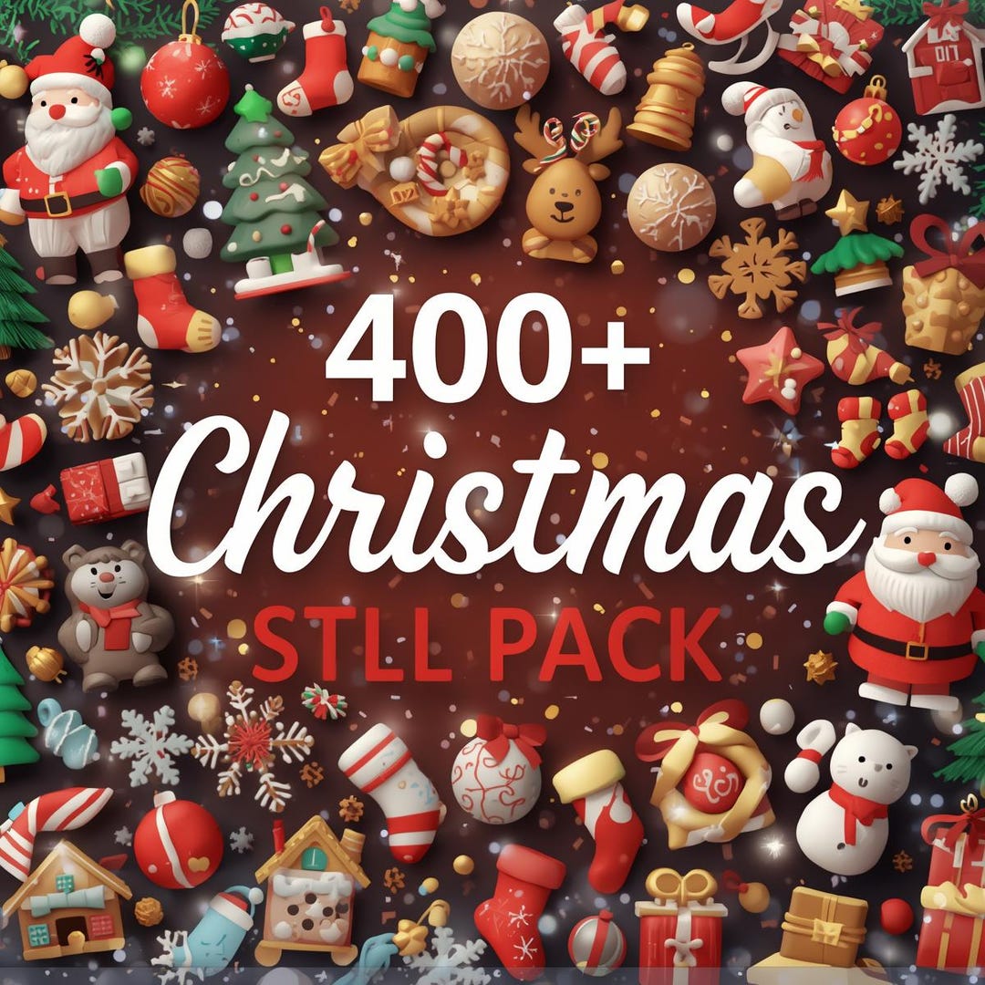 Christmas STL Bundle 400+ | Holiday 3D Models Pack | Santa, Reindeer ...