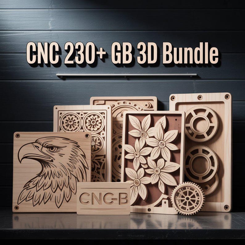 CNC STL 3D 230+ GB Mega Bundle | 3D Printable & Cnc Carving Designs ...