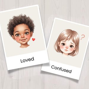 Printable Emotions Flashcards for Kids | 12 Feelings Cards | Montessori ...