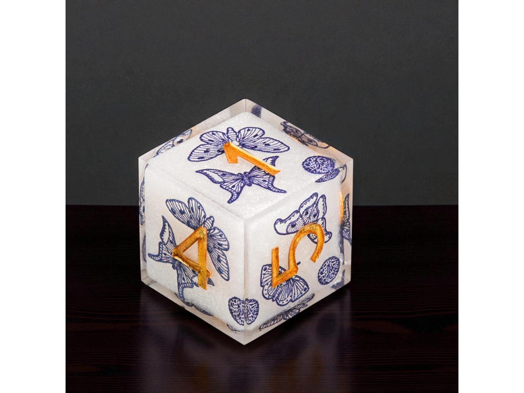 Butterfly Resin Dnd Dice Set: Floral Polyhedral RPG Dice - Etsy