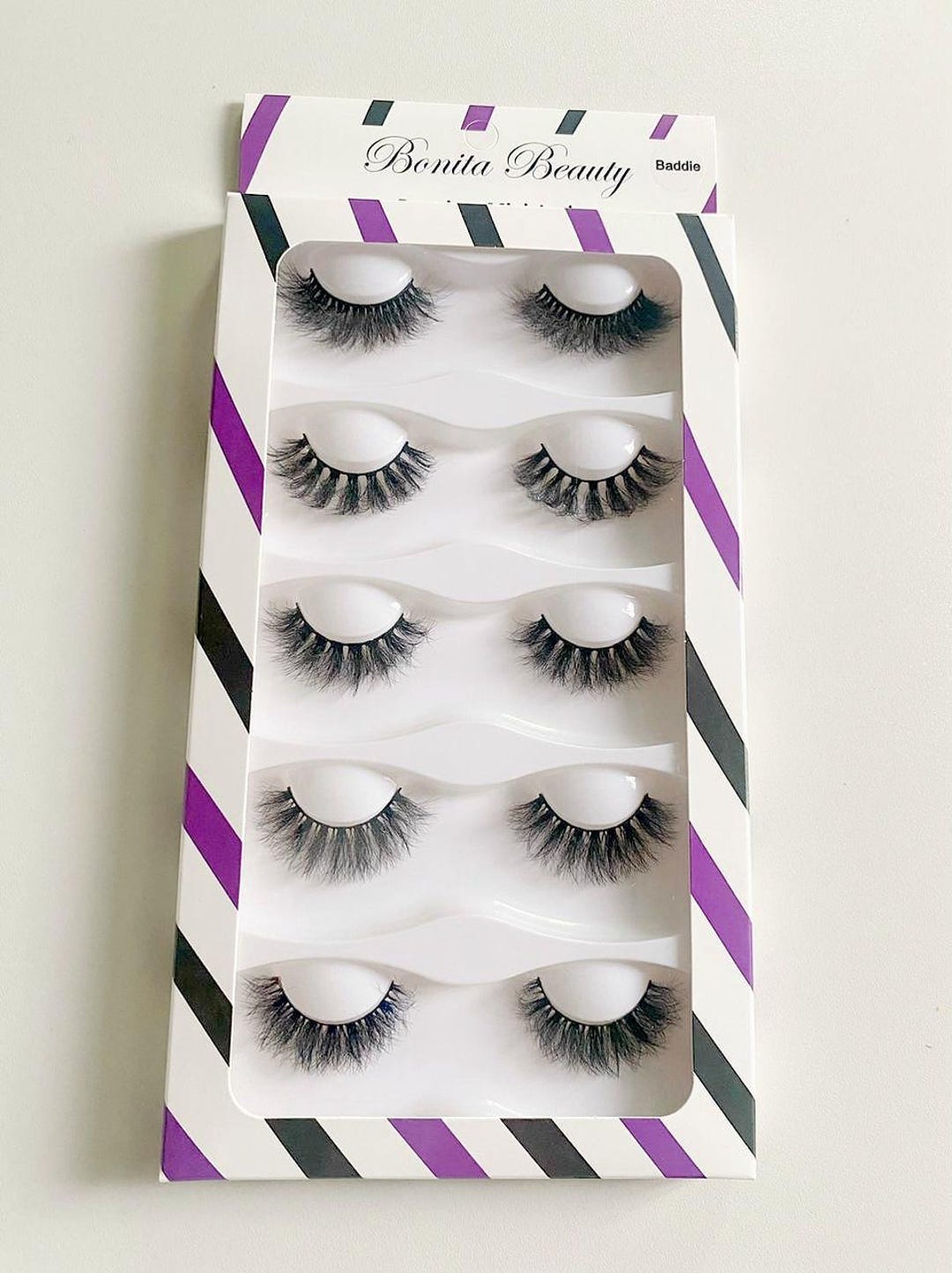 5 Pairs - 7D Mink Eyelashes: Reusable, Fluffy, Mixed Styles Fake Lashes ...