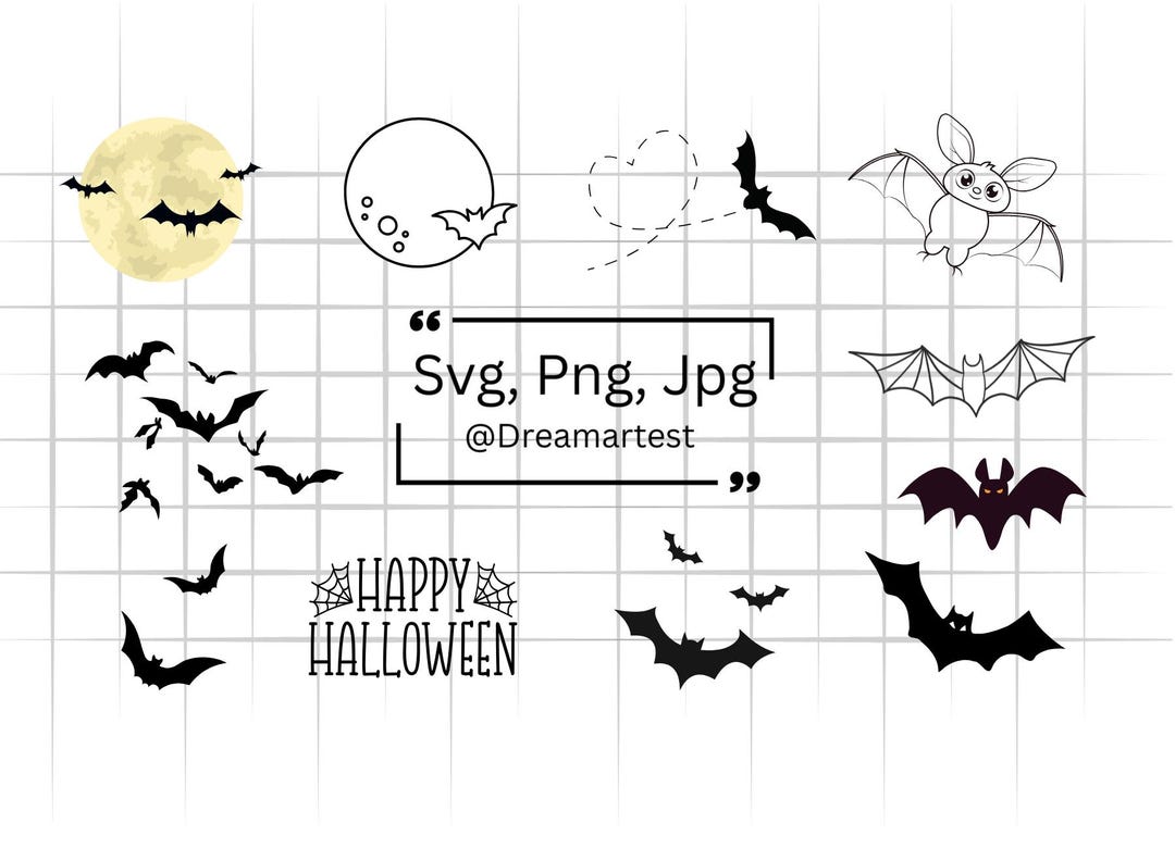 Halloween-Fledermaus-Svg-Bundle, Fledermaus Silhouette-Svg, Halloween ...