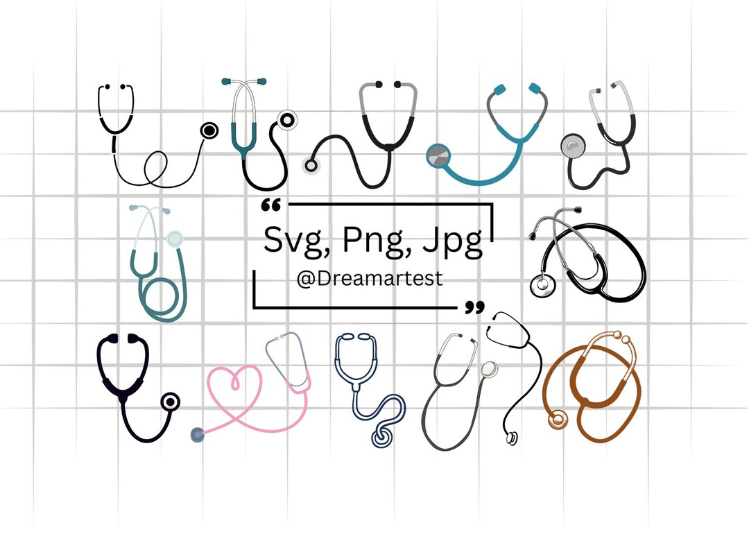 Stethoscope SVG Bundle, Doctor Svg, Nursing Cut Files, Medical Svg ...