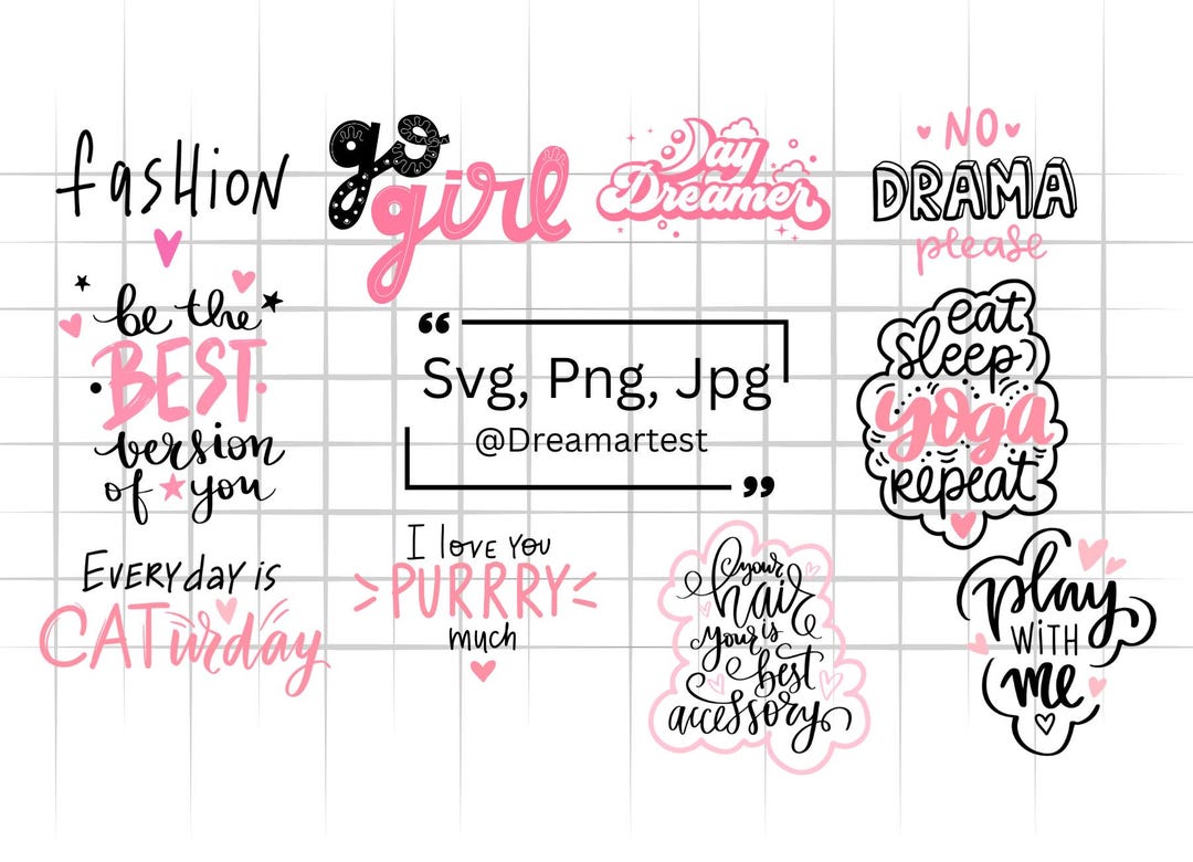 Girls Quotes Svg, Fashion Quotes Svg, Inspirational Quotes Svg, Self ...